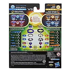 BEYBLADE Hasbro Hasbro Burst QuadDrive Wrath Fafnir F7 and Berserk Linwyrm L7 Spinning Top Dual Pack - 2 Battling Game Top Toy for Kids Ages 8 and Up
