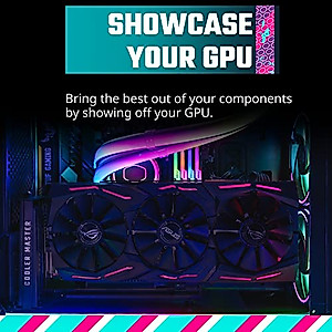 Cooler Master MasterAccessory Vertical Graphics Card Holder Kit V3 with Premium Riser Cable PCI-E 4.0 x16-165mm, Compatibility PCIe 4.0 and Older for E-ATX, ATX, Micro ATX Case (MCA-U000R-KFVK03)