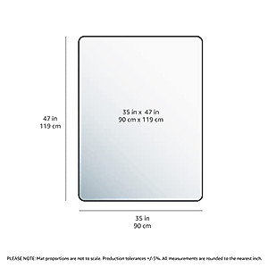 Amazon Basics Polycarbonate Office Chair ‎Rectangular Mat for Hard Floors, 35 x 47-Inch, Clear