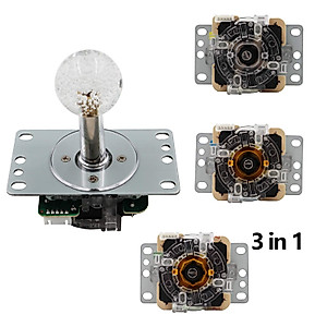 SJ@JX Arcade LED Joystick SANWA Style Fight Game Joystick LED Stick Retro Joy Circular Octagonal Limiter for Retro Pie Raspberry Pi MAME JAMMA