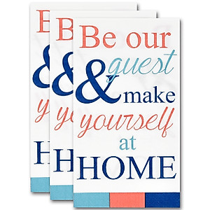 Gift Boutique 100 Friends & Family Guest, Disposable Paper Pack Be Our Guest & Make Yourself at Home Dinner Hand Napkin for Bathroom Wedding Holiday Birthday Baby Bridal Shower Decorative Towel