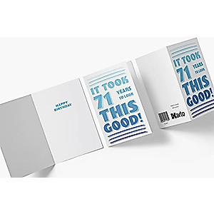 71st Birthday Card for Him Her - 71st Anniversary Card for Dad Mom - 71 Years Old Birthday Card for Brother Sister Friend - Happy 71st Birthday Card for Men Women | Karto – to Look This Good