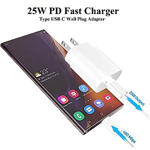 wamaxlink Type C Charger Fast Charging, 3 Pack 25W USB C Wall Charger Super Fast Charging Block with 10FT USB C to C Charger Cable