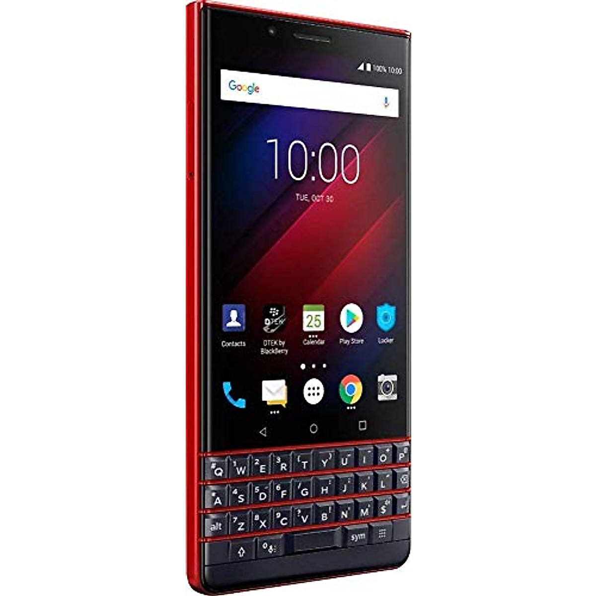 BlackBerry KEY2 LE (BBE100-4) 64GB, Dual SIM, Dual 13MP+5MP Camera, 4GB RAM, GSM Unlocked International Model, No Warranty (Red)