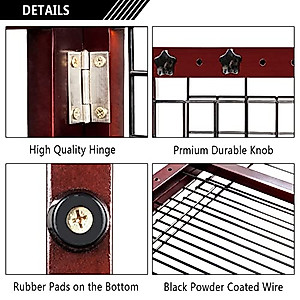 Bonnlo Free Standing Pet Gates for Dogs Indoor Dog Fence, Solid Wooden Dog Gates for The House,Doorways and Stairs, Doggie Gates for Indoors Adjustable from 40" to 71" Wide