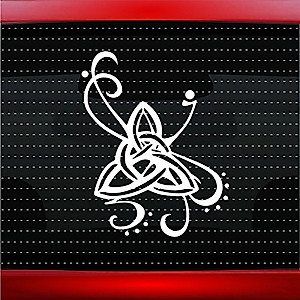 Trinity Celtic Knot #3 Christian Car Sticker Truck Window Vinyl Decal Color: White