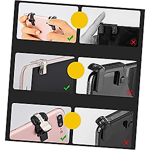 UKCOCO Black Buttons 1 Pair Artifact Chicken Shooter Chicken- Assist Black Shooting for Gaming Mobile Eating Button Tool Aim Quick Key Eat Phone Game Fire Games Trigger Conter S Metal Push Button