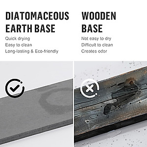 DTONIMA Large Utensil Holder for Kitchen Counter:Kitchen Cooking Utensil Holder Organizer with Diatomaceous Earth Base Matte Black (4 Compartments)