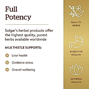Solgar - Full Potency Milk Thistle, 250 Vegetable Capsules