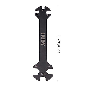 Dilwe Metal Wrench for RC Car, Remote Control Model Toy Tool Multi-function Wrench for RC Car