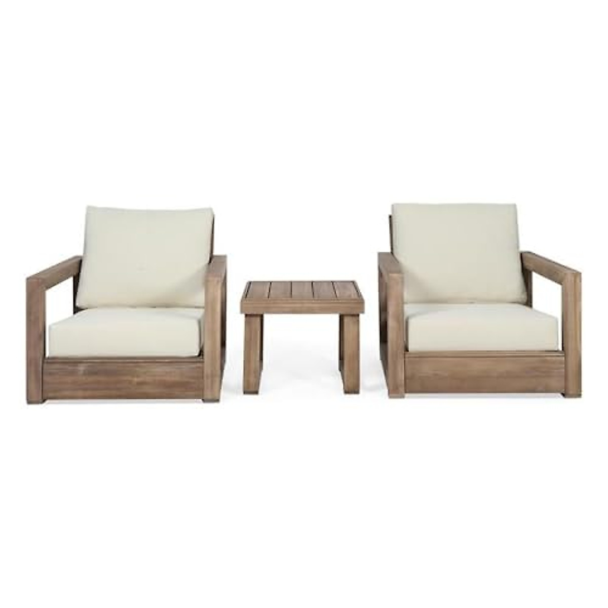 Noble House Westchester Outdoor Loveseat Set w/Coffee Table Brown