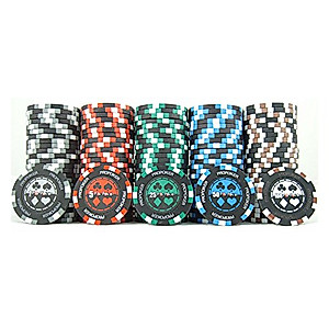 Versa Games 500pc Poker Chips - Pro Poker Clay Poker Chip Set - Casino Quality Clay Poker Chips with Denomination Numbers for Texas Holdem - New Upgraded Poker Chip Case - Poker Chips Set