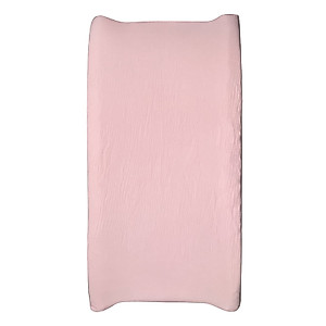 Muslin Changing Pad Cover, 2 Pack Changing Pad Covers, Baby Changing Table Pad Cover Cradle Sheet Soft and Breathable(Pink+Grey) (Pad Cover01)