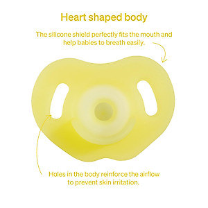 Love Noobs Full-Silicone Pacifier, 4 Pacifiers, Pacifiers 0-6 Months, Newborn BPA-Free Pacifiers, Silicone Pacifiers, Pacifier 0-3 Months, Newborn Pacifiers 0-3 Months