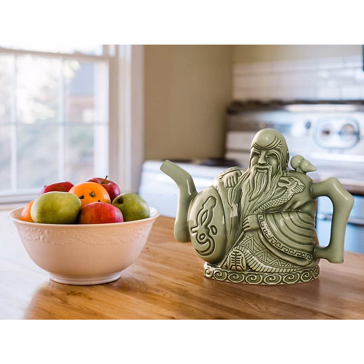 Assassins Teapot Handmade Chinese Ceramic Assassin Teapot Trick, Magic Trick Assassin's Teapot, Chinese Assassin Tea Pot Tea Kettle Conversation Starter Assassin Teapot Mini Funnel By Crown Display