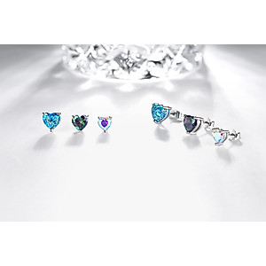 Onnzin Titanium Heart Earrings for Women Girls Hypoallergenic Pure Titanium Implant Grade Earrings for Sensitive Ears,Surgical Stainless Steel Stud Earrings Valentine’s Day Jewelry Gift