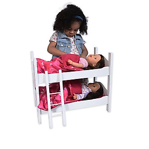The New York Doll Collection Bunk Bed, White (HT022)