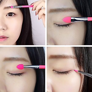 LORMAY 7 Pcs Silicone Brush applicator kit for UV Resin Epoxy Art Crafting and Cream Makeup Products (Red)