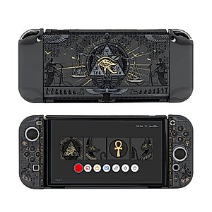 GeekShare Protective Case Slim Cover Case Compatible with Nintendo Switch OLED and Joy-Con - Shock-Absorption and Anti-Scratch - Land of Mystery