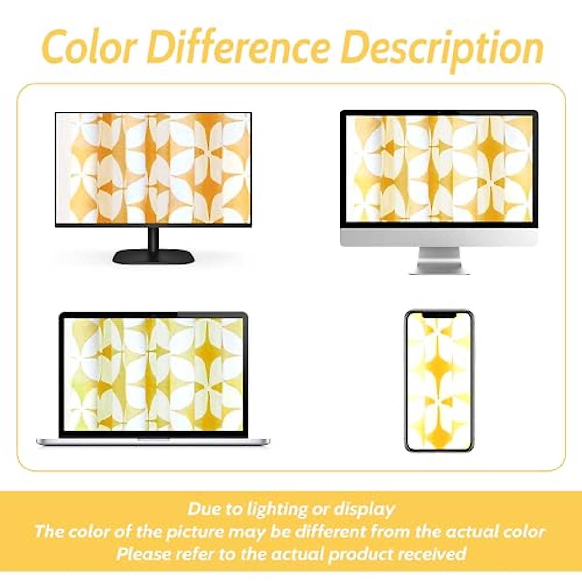 DriftAway Amelia Thermal Blackout Room Darkening Grommet Window Curtains Retro Geo Pattern Round Circle Star Print Set of 2 Panels Each 52 Inch by 84 Inch Yellow