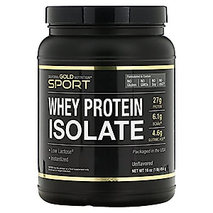 California Gold Nutrition Sport - Whey Protein Isolate, 1 lb, 16 oz (454 g)