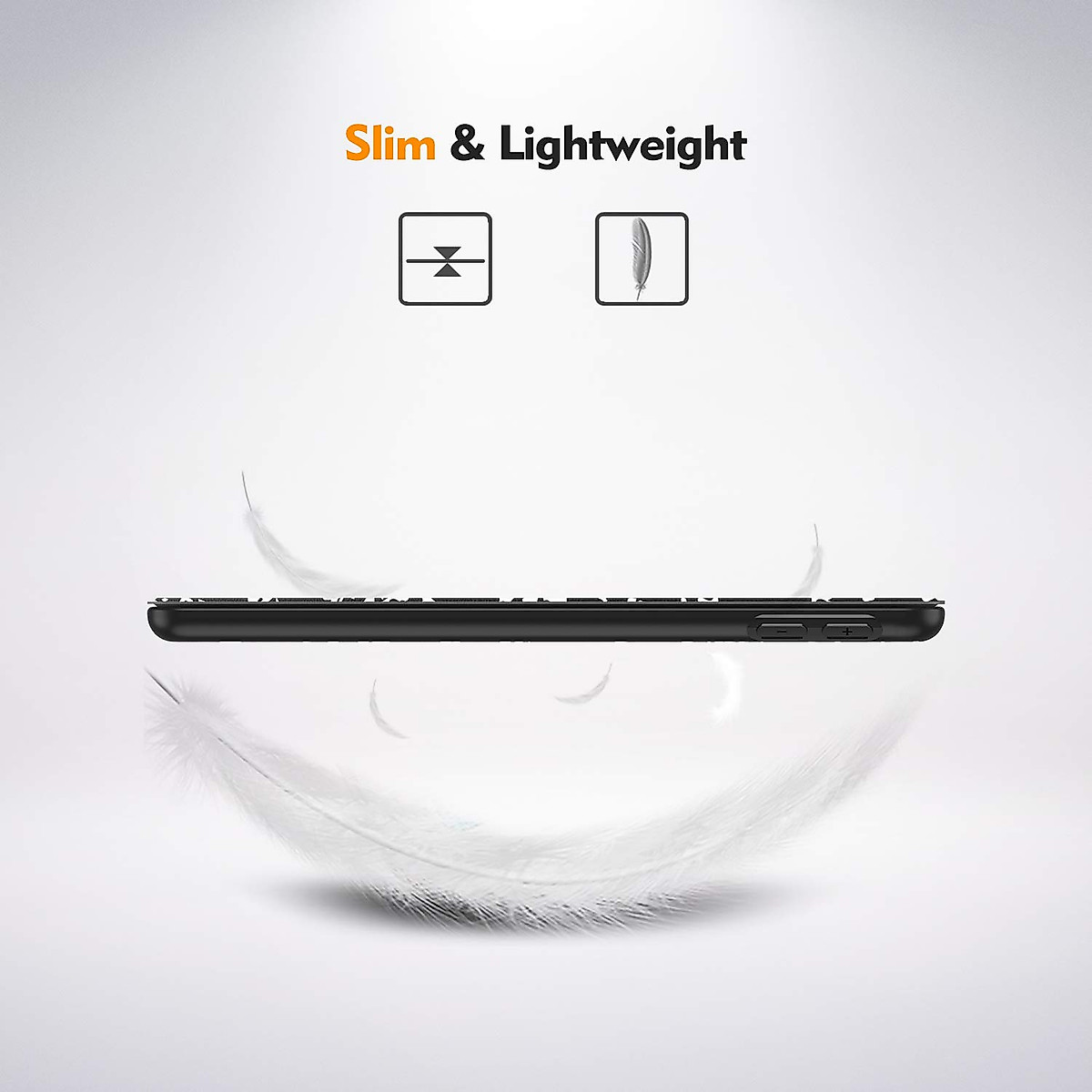 Fintie SlimShell Case for iPad 9th / 8th / 7th Generation (2021/2020/2019 Model) 10.2 Inch - [Built-in Pencil Holder] Soft TPU Protective Stand Back Cover, Auto Wake/Sleep, Composition Book Black