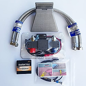 AutoTap AT400 Sink Pedal Faucet, Brushed Nickel, Instantaneous On/Off, Prevents Water Runoff, 8 Year Warranty