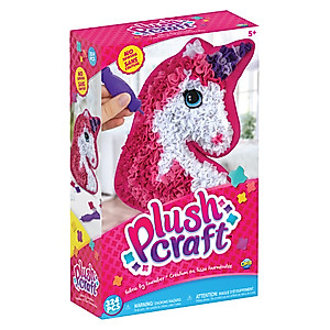 ORB PlushCraft Unicorn Pillow, Fabric by Number Art & Crafts, Ages 5 and Up, No Sewing Required, 324 Pieces for Making Your Own DIY Unicorn Cozy Pillow, Learning Fun with Bright Colors, Multi,1 Count