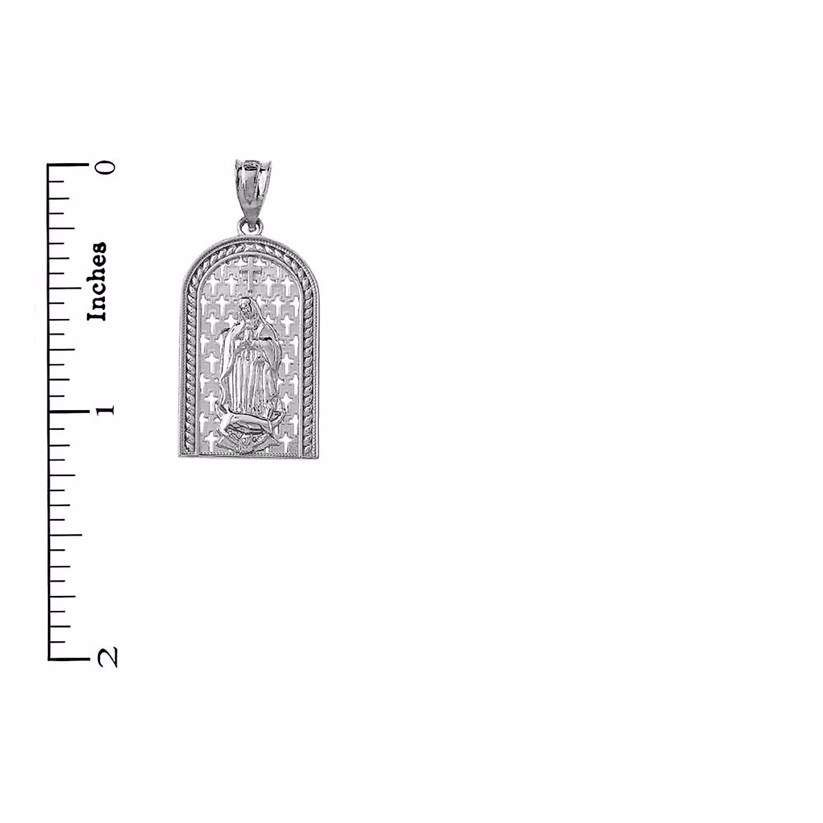 Certified Sterling Silver Blessed Our Lady of Guadalupe Miraculous Religious Pendant