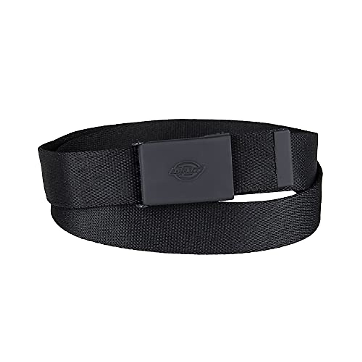 Dickies Women's Tonal Plaque Buckle Fabric Belt, Black, X-Large