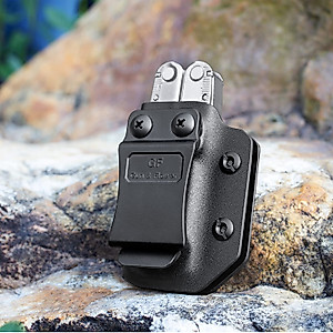 Kydex Multitool Sheath for LEATHERMAN WAVE & WAVE + PLUS/REBAR/SURGE HEAVY DUTY/SKELETOOL Multi Tool Pouch, Multi-tool not included, Kydex and Carbon Fiber Available