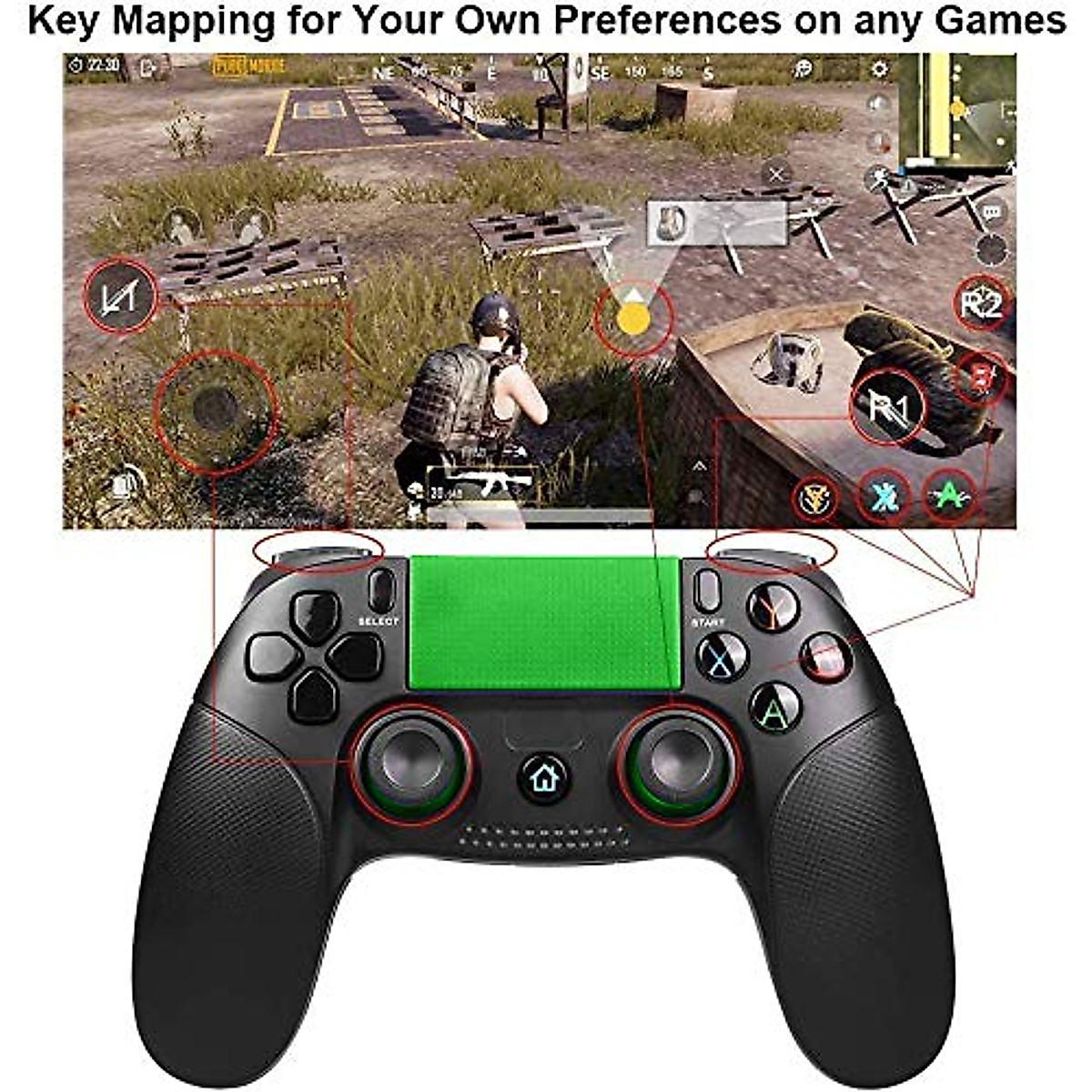 Mobile Game Controller,BestOff Wireless Controller Gamepad Compatible with iOS Android iPhone iPad Samsung Galaxy (does not support above ios 13.4)