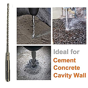 24PC, 3/16" x 7" with 1/4" SDS Plus Hex Rotary Hammer Drill Bits for Concrete Screw, Rotary Drill Bit 3/16, Sds Plus Bits (3/16 x 7,24)