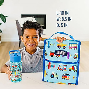 Wildkin Kids Insulated Lunch Bag for Boys & Girls, Reusable Lunch Bag is Perfect for Daycare & Preschool, Ideal for Packing Hot or Cold Snacks for School & Travel Lunch Bags(Trains, Planes and Trucks)