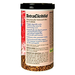 TetraCichlid Floating Cichlid Sticks 11.3 Ounces, Pond Fish Food, Nutritionally Balanced, (Pack of 12)