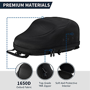 SCAVATA Hat Travel Case, Hard Carrying Baseball Caps Case with Handle & Adjustable Shoulder Strap, Hat Organizer Hats Carrier for 6-8 Hats Snapback Caps Storage (Black)