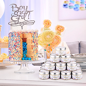 Threlaco 50 Pcs Baby Shower Party Favors Candles Lavender Scented Gender Reveal Candle Gifts Bulk Candles for Favors Baby Shower Favors Rustic Tea Lights Candles Return Gifts (Flower and Butterfly)