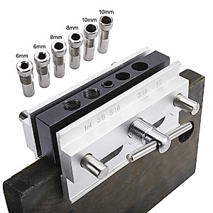 Tysun Self Centering Doweling Jig Drilling Guide Positioner Woodworking Doweling Jig Tool Hole Drilling Guide Self Centering Locator