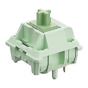 Feker x Matcha Switches for Mechanical Keyboard DIY - Linear Keyswitch 5 Pins for Mechanical Gaming Keyboards - 60cN Force Pre Lubed (45PCS, Matcha Green Switch)