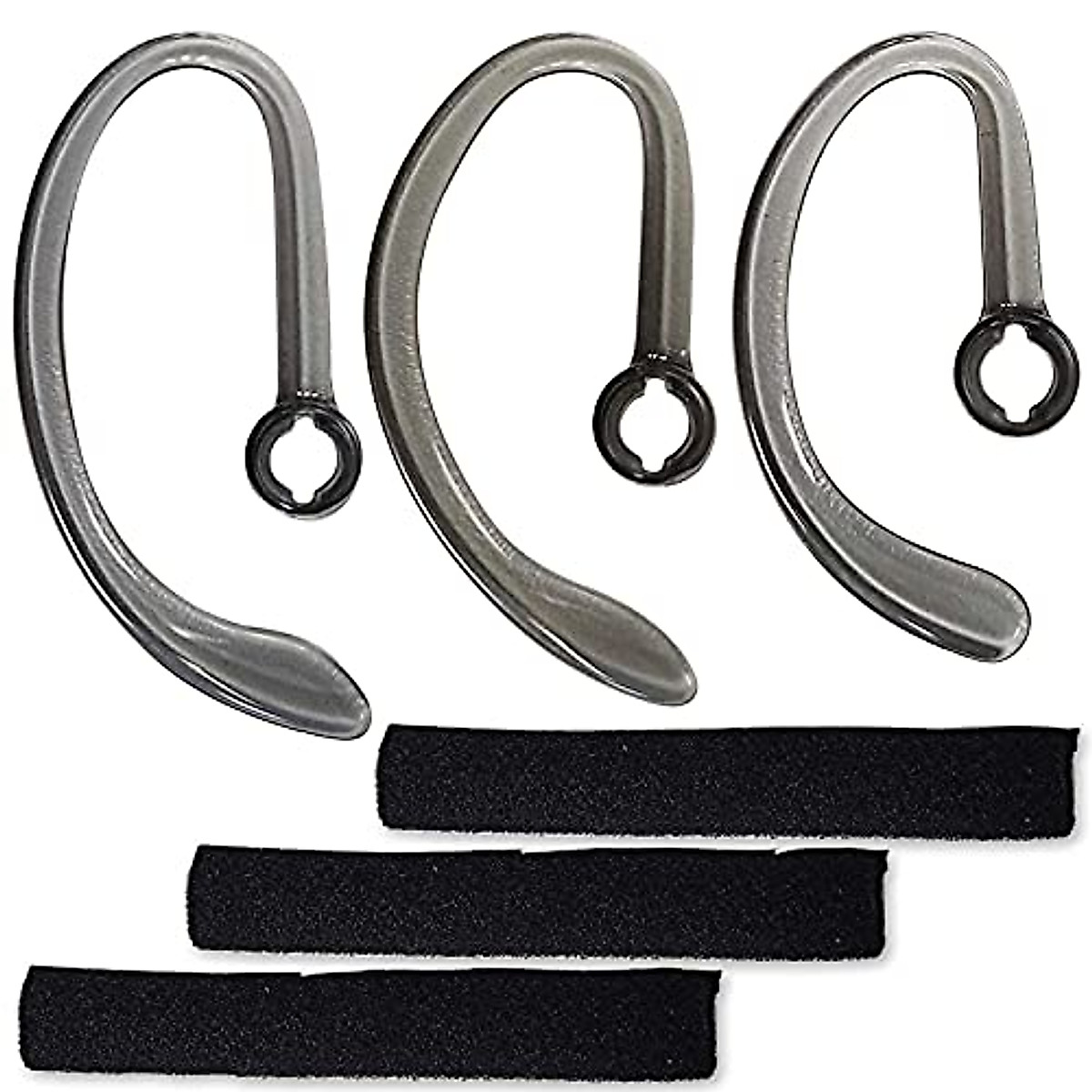 Miayaya Eargels Earhooks Spare Earbuds with Foam Tube Kit Compatible Model for Plantronics WH500 CS540 W440 CS70 Savi W740 Headset Replacement Tip Ear Loop Small Medium Large Size Durable 1Set