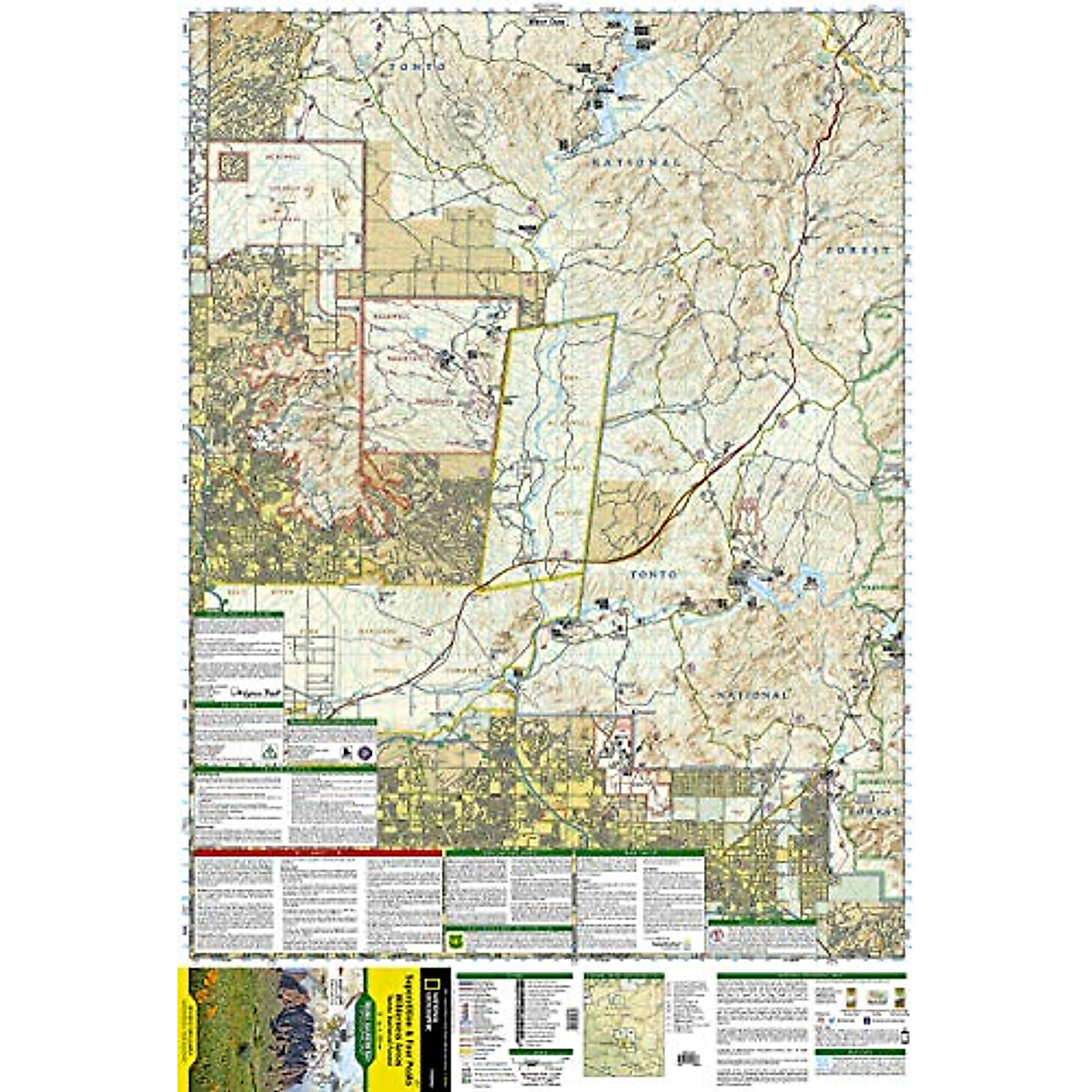 Superstition and Four Peaks Wilderness Areas Map [Tonto National Forest] (National Geographic Trails Illustrated Map, 851)