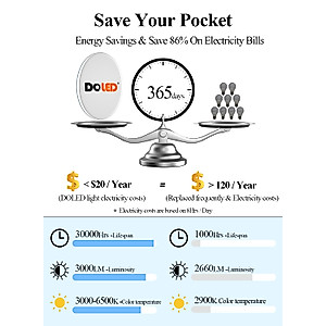 DOLED LED Ceiling Light Flush Mount: 3000LM Bright Closet Lighting Fixtures Ceiling Lamp Dimmable with Remote Control, 12'' Round Flat Ceiling Lights for Bedroom Living Room Kitchen Bathroom