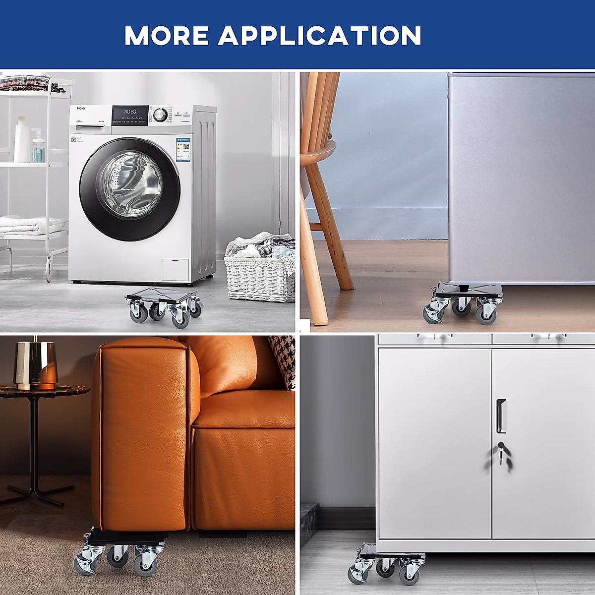 Insdawn Furniture Dolly Wheels Heavy Duty 5 Lockable Wheels Moving Dolly with Casters Hardwood Furniture Dolly Set with Lifter for Heavy Furniture in Home Office or Warehouses Hold 1500lbs