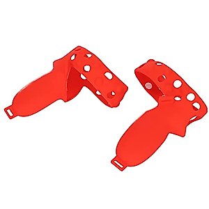 VR Controller Handle, Comfortable Protective Silicone Handle Protective Sleeve Sweatproof with Strap for Quest 2(red)