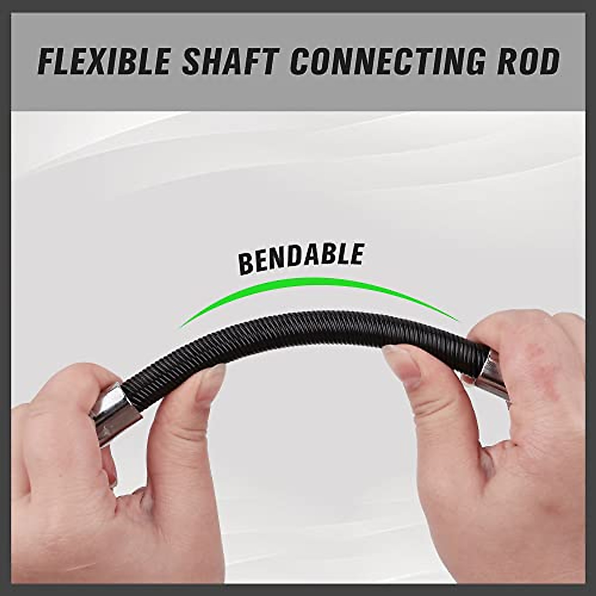 SWANLAKE 3-PIECE Flexible Socket Extension Bar Set 1/2" 1/4" 3/8" Shaft Drive 10" 8" 6"