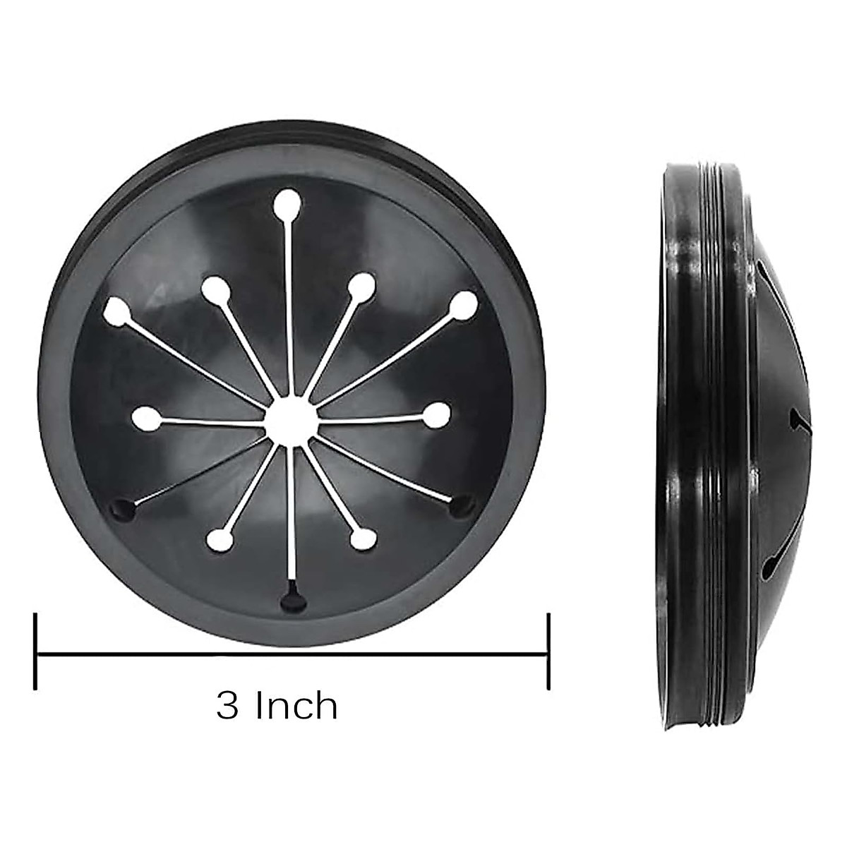 3-1/8 Inch Kitchen Sink Drain Splash Guard with Sink Stopper, Garbage Disposal Splash Guards with Sink Stopper, Multi-Function Kitchen Drain Plugs for GE, Whirlaway, Sinkmaster and Waste King