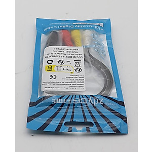 zdyCGTime Black 3.5mm Plug Male to 3 RCA Female Adaptor Audio Video Cable(25CM) (F/M))