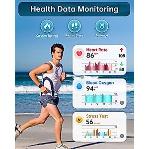 Smart Watches for Men Women (Answer/Make Call), Alexa Built in, 1.8" Full Touch Screen Fitness Tracker with Heart Rate SpO2 Sleep Monitor IP68 Waterproof Smart Watch for iPhone Android Phones