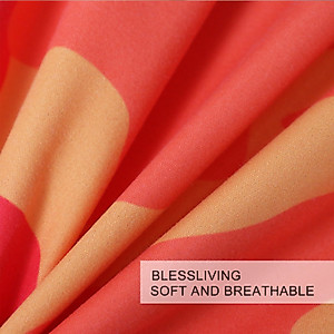 BlessLiving Rainbow Tie Dye Bedding Colorful Tye Dye Duvet Cover Psychedelic Watercolor Artsy Bedding 3 Piece Art Bedspread (Queen)