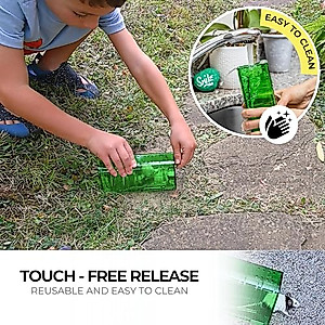 DEJOR Humane Mouse Trap Live Catch Indoor for Home/Outdoor Durable Reusable No Harm to Mice Rats Rodents Easy Release Door Knob - Kids Pets Safe Perfect for House/Outside Pest Control - 4 Pack, Green